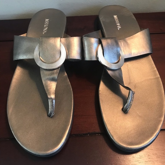 Merona | Shoes | Merona Bronze Metallic Sandals | Poshmark